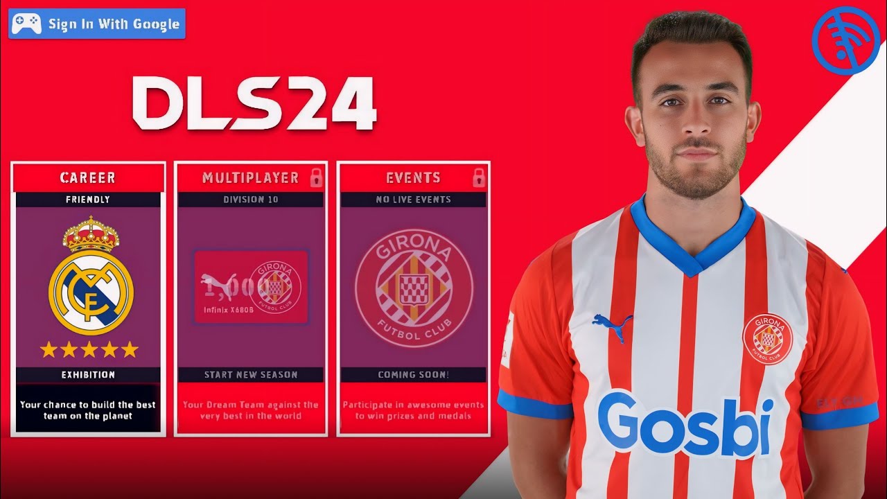 Dream League Soccer 2024 Mod GIRONA FC 🔴⚪ [ APK-DATA-OBB ] Offline ...