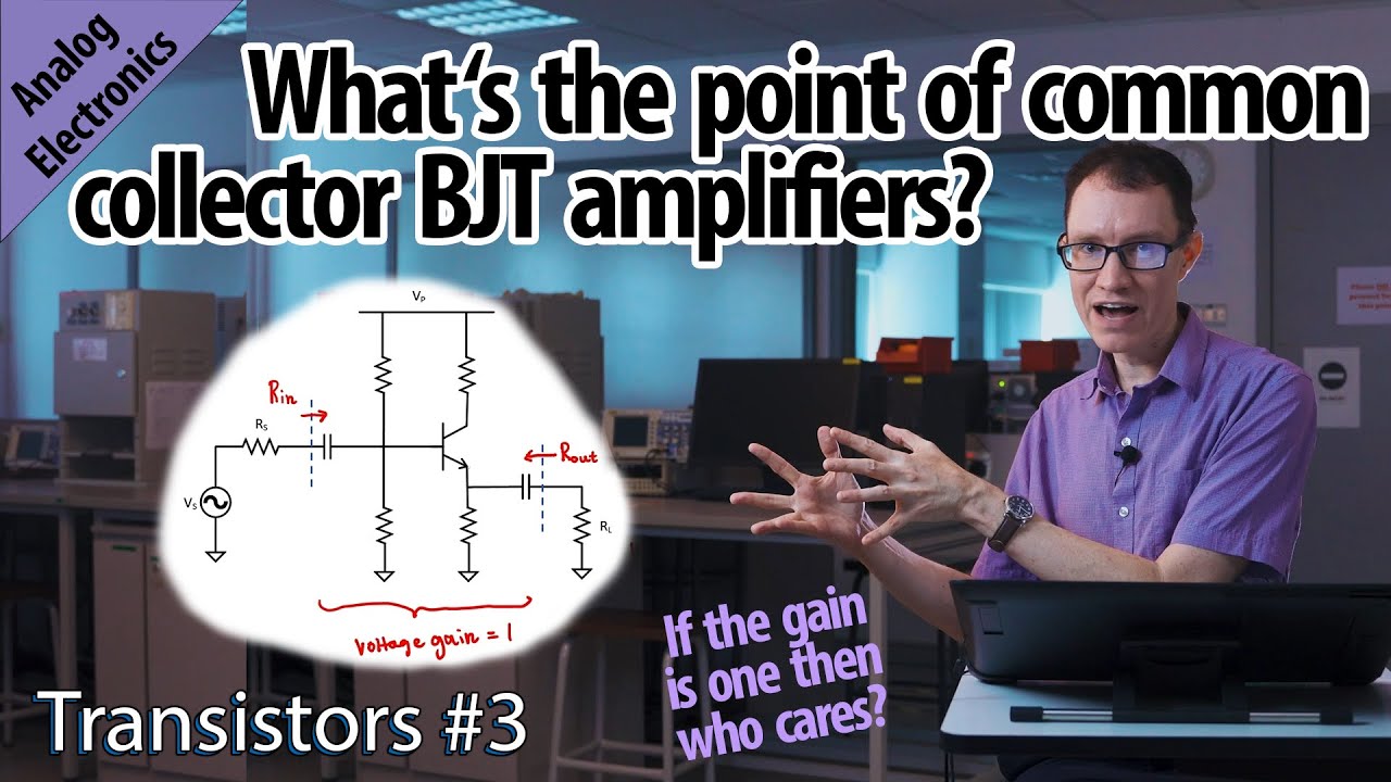 When to use a common collector amplifier (3-Transistors) - YouTube