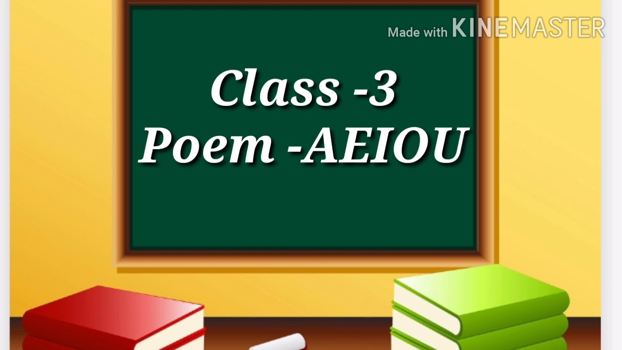 Poem AEIOU|| Class-3 || New Gems English Reader - YouTube