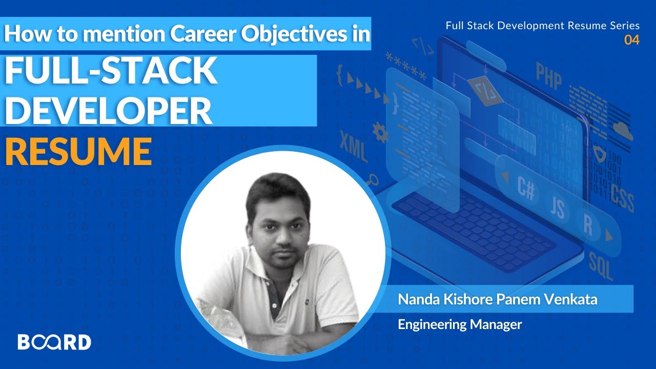 How to mention career objectives in your Full-Stack Developer Resume ...