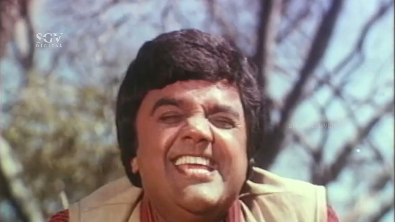 Dwarakish Imitating With Lion in Forest Comedy Scene | Africadalli Sheela Kannada Movie | Charan ...