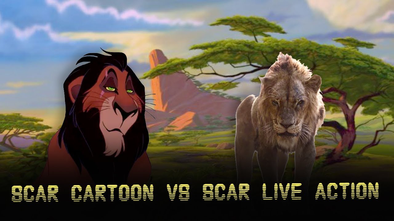 Scar Cartoon vs Scar Live action - YouTube