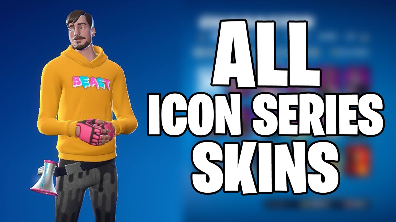 Fortnite All Icon Series Skins Youtube