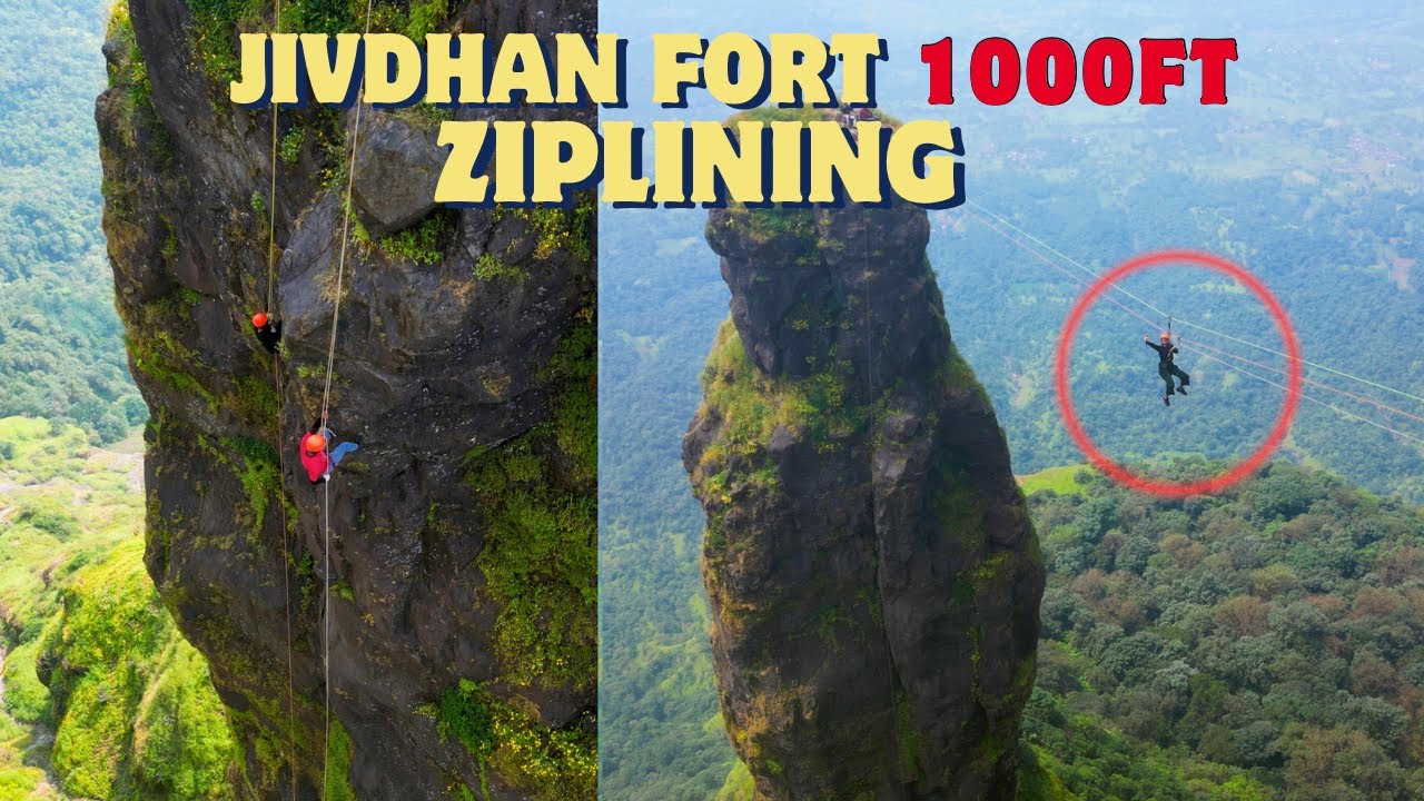 Most Dangerous Zipline of Maharashtra | Jivdhan Fort | Vanarlingi ...