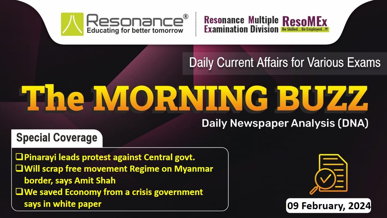 The Morning Buzz |Daily Current Affairs Live 9th February 2024 |Join # ...