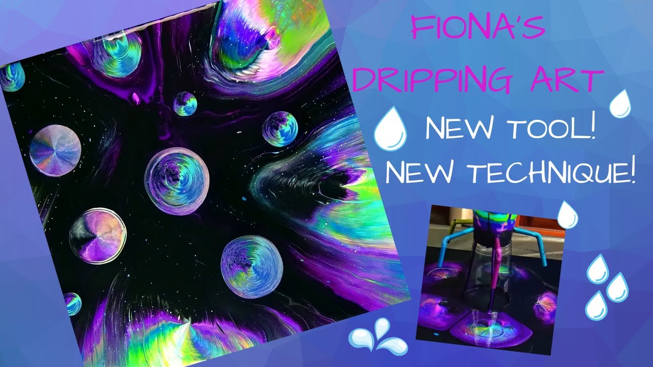 (359) Fiona's DRIPPING fluid art ~ Galaxy ~ Acrylic pour painting ...