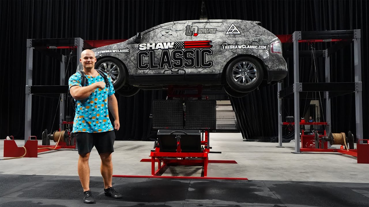 Jalkaprässiä autolla ja käsipainon puolikkaita | Shaw Classic 2023 ...