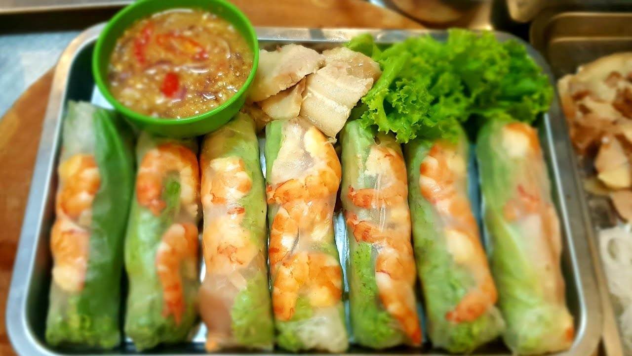 របៀបធ្វើ គួង ឬណែមឆៅ និងទឹកត្រី/ Fresh Spring Roll and Fish Sauce - YouTube
