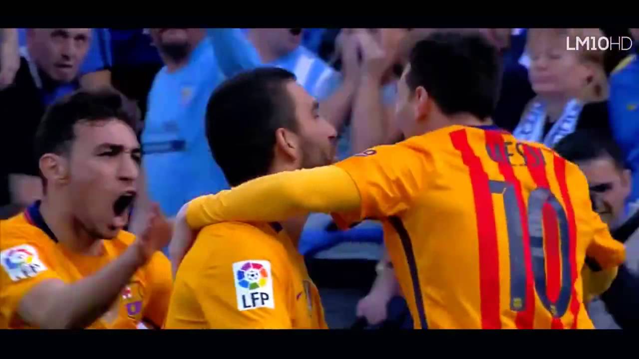 Lionel Messi Volley Goal Vs Malaga 23|01|16 - YouTube