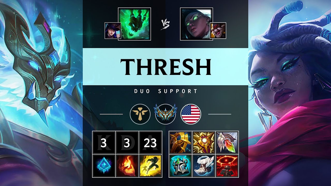 Thresh Support vs Senna - NA Challenger Patch 14.23 - YouTube