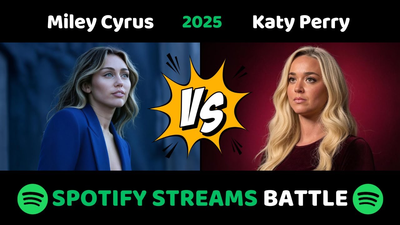 Miley Cyrus vs Katy Perry | TOP 100 Spotify 2025 - YouTube