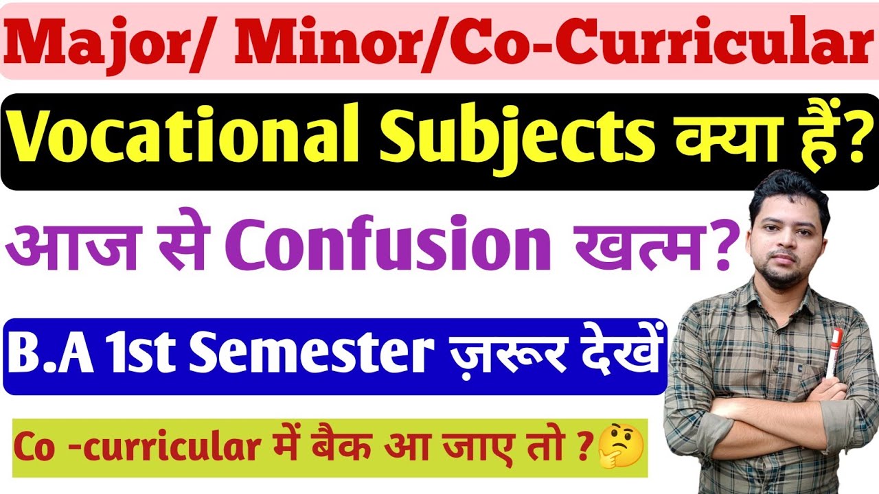 Major/ Minor/ Co- Curricular Subjects क्या होती हैं ? B.A 1st Semester ...