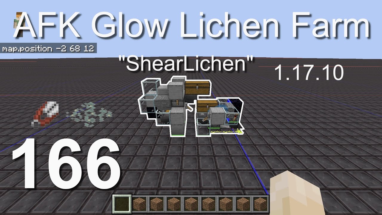 How to build an AFK Glow Lichen Farm (1.17.10) - Minecraft Bedrock ...