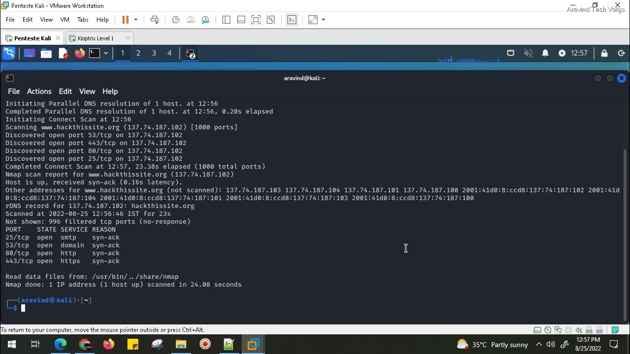 how to perform the TCP Connect scan with nmap in kali linux - YouTube