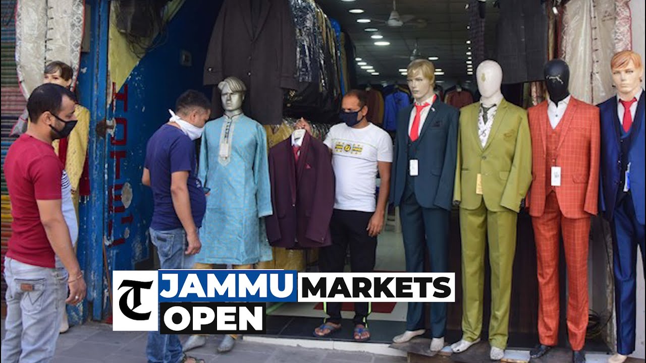Jammu markets open after eight weeks; record low sale - YouTube