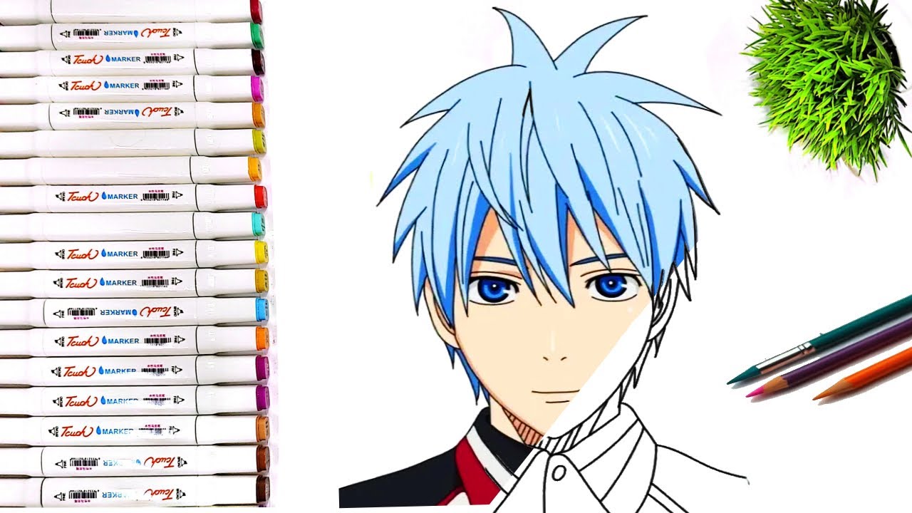 تعليم رسم للمبتدئين | تعلم رسم كوروكو من انمي ابطال كرة السلة | how to ...