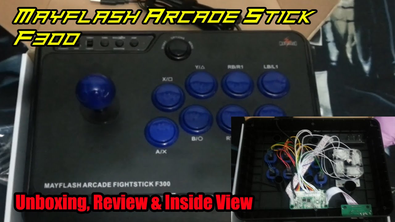 Mayflash Arcade Stick F300, Unboxing, Review & Inside view - YouTube
