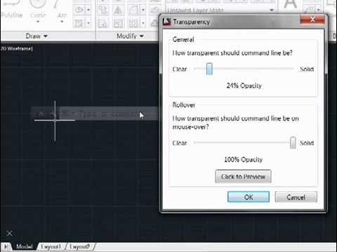 AutoCAD tip & trick: Command Line - Transparency | Tutorial - YouTube