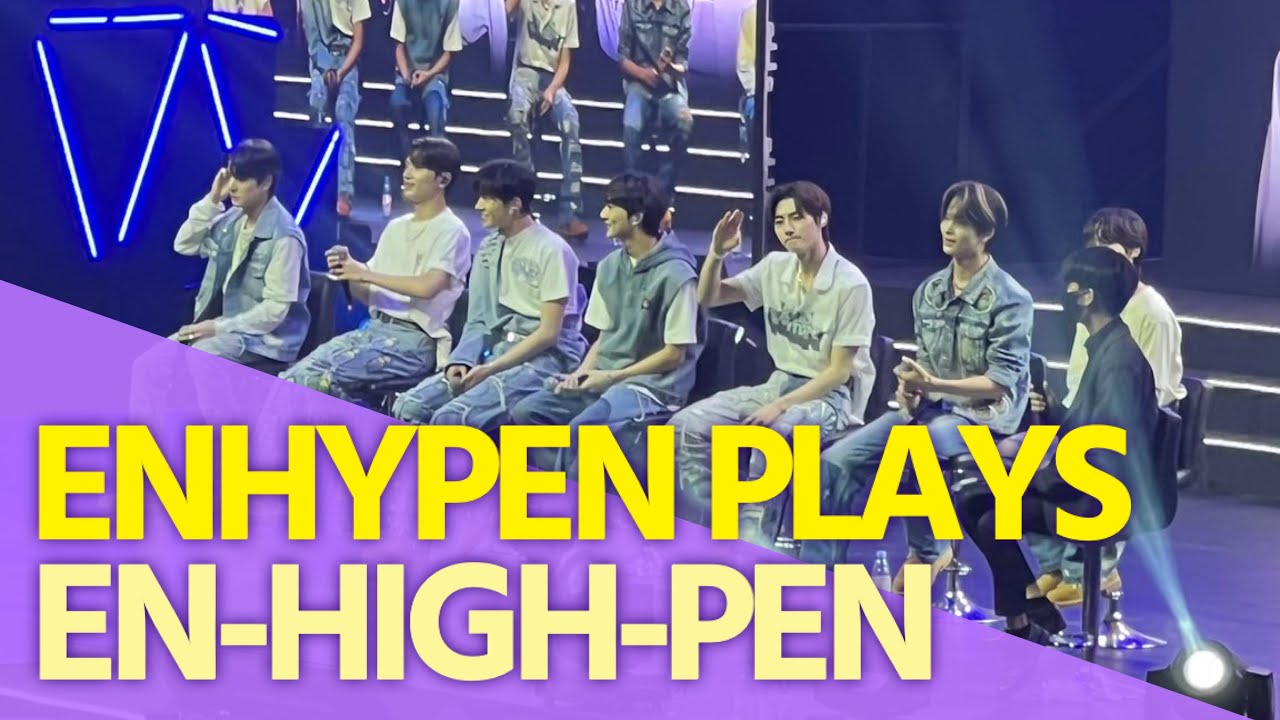 Enhypen plays ‘En-high-pen’ + reaction to their random video clips ...