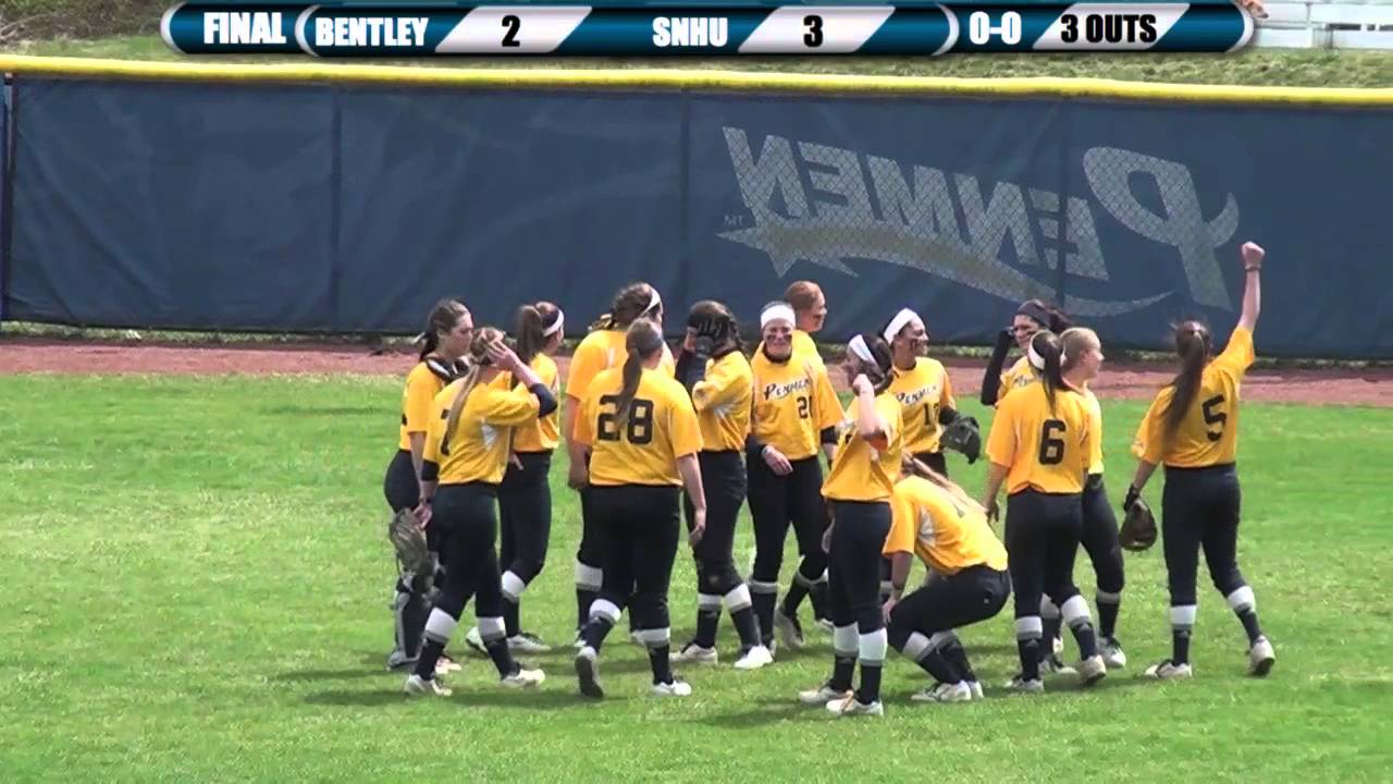 Highlights: @SNHU_Softball Sweeps Bentley on Senior Day - YouTube