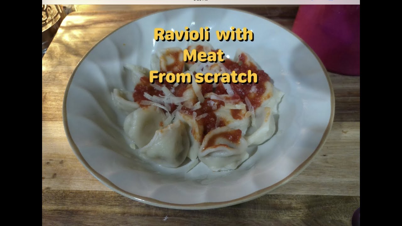 Meat Ravioli from scratch. Simple meal for weekend Family dinner ...