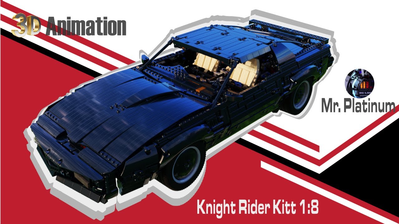 Knight Rider Kitt 1:8 LEGO Technic car animation - YouTube