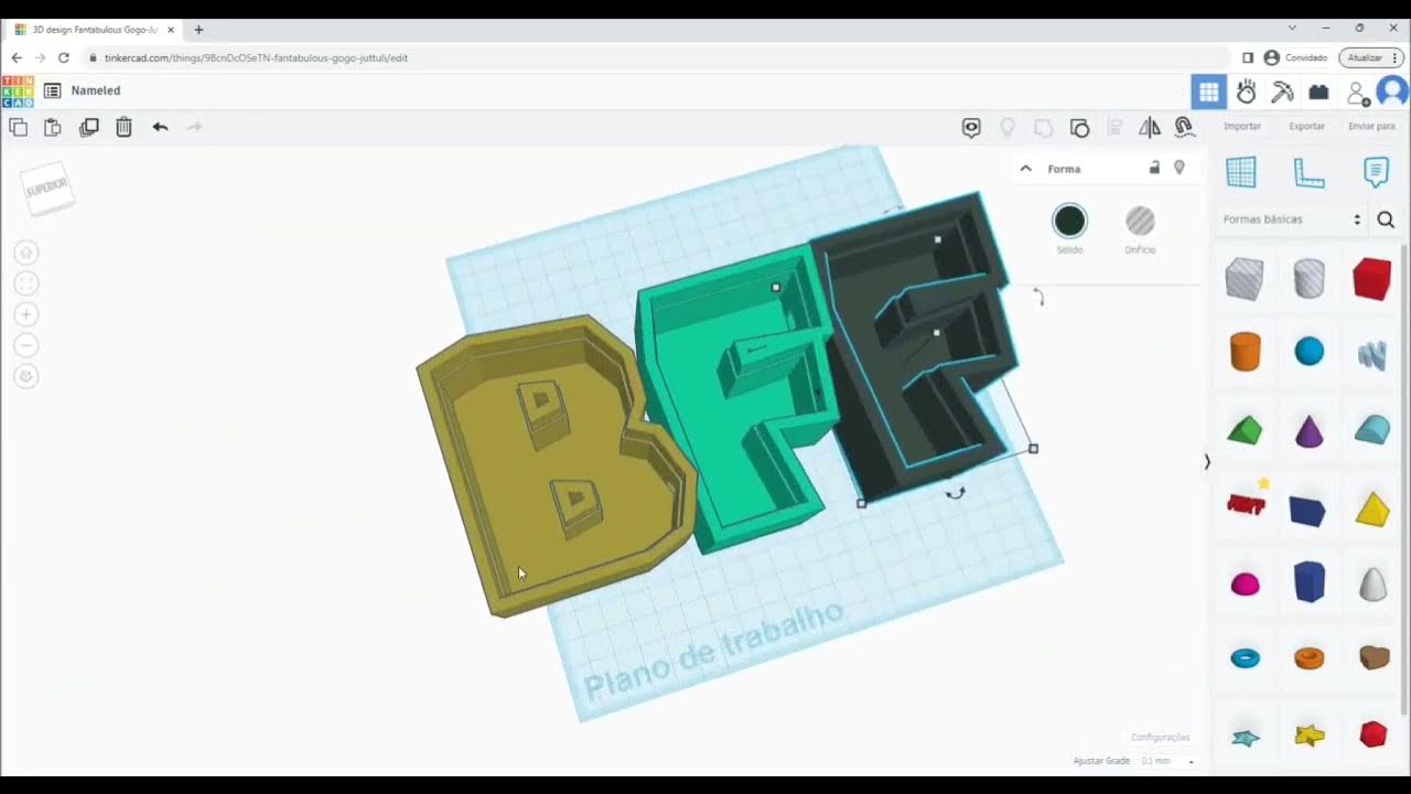 Nameled, How to join letters to LEDS in tinkercad - YouTube