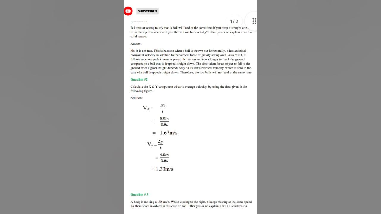 PHY101 Assignment# 01 Solution Spring 2023| Virtual University - YouTube