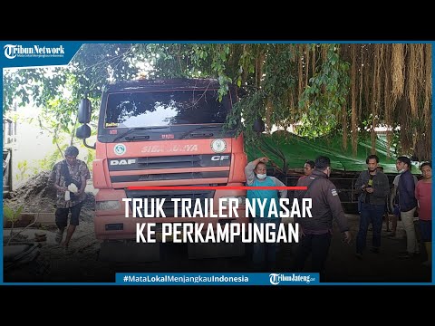Misteri Truk Trailer Kesasar Masuk Perkampungan Gisikdrono Semarang