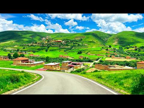 Driving From a Remote Tibetan Village to a 4,000m Plateau in Western China | 4K HD