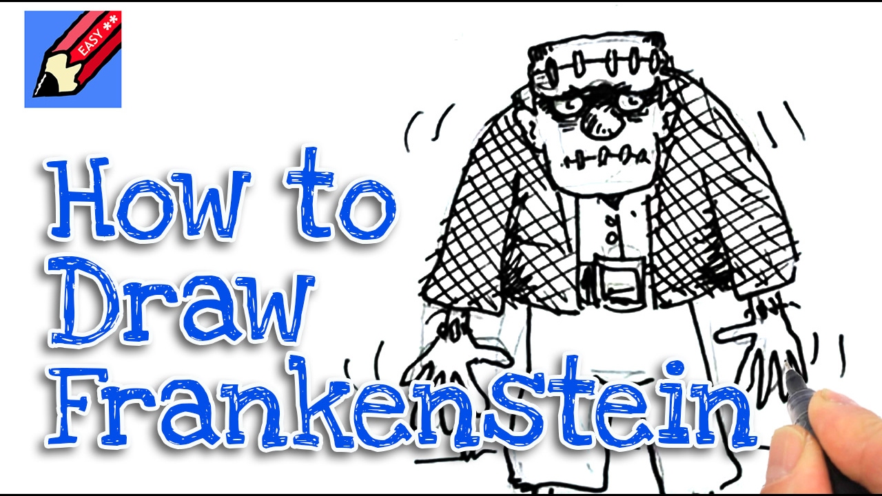 Learn how to draw Frankenstein's Monster real easy | Step by Step with ...