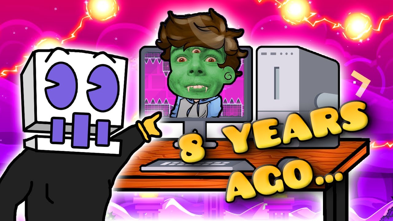 Watching my FIRST EVER GEOMETRY DASH VIDEO - YouTube