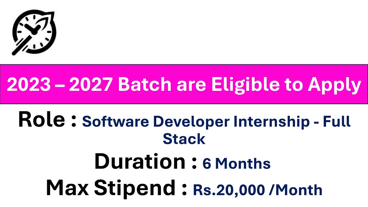 Time Pilot Software Private Limited Hiring Software Developer Internship - Full Stack - YouTube