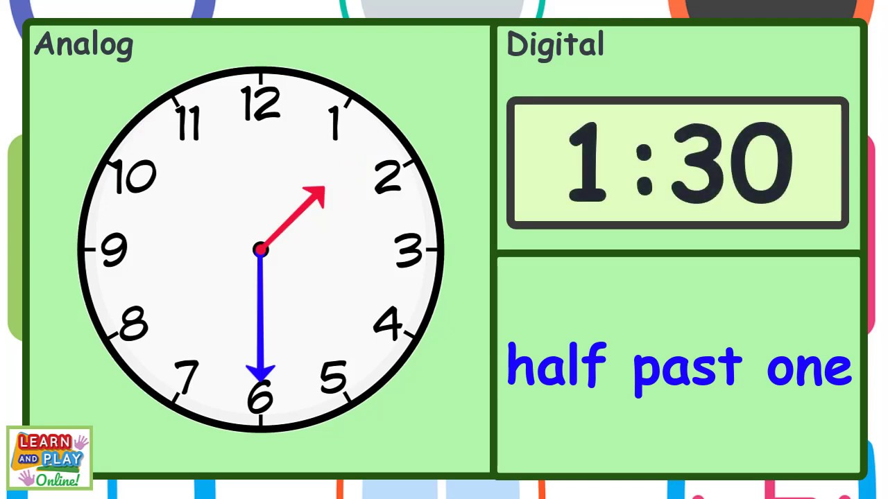 Telling The Time For Kids Half Past Times YouTube Telling The Time For Kids Half Past Times YouTube