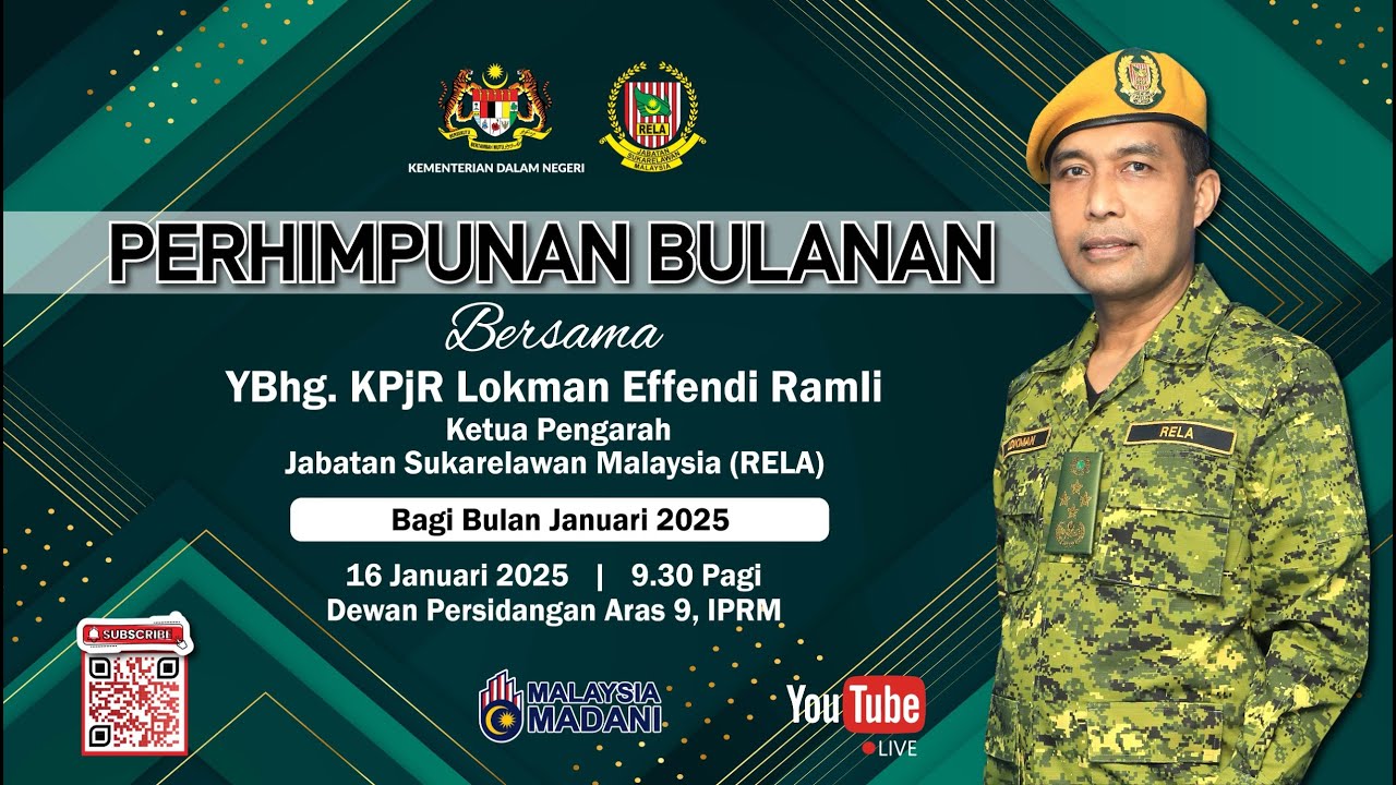 PERHIMPUNAN BULANAN (JANUARI) RELA TAHUN 2025 BERSAMA KETUA PENGARAH ...