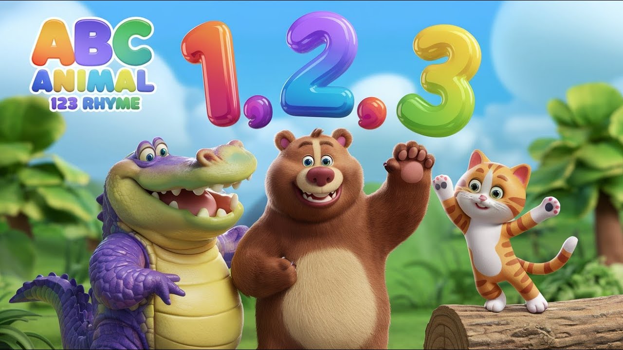 ABC Animal 123 Rhyme | Fun Learning Song for Kids | ABCs and Counting ...