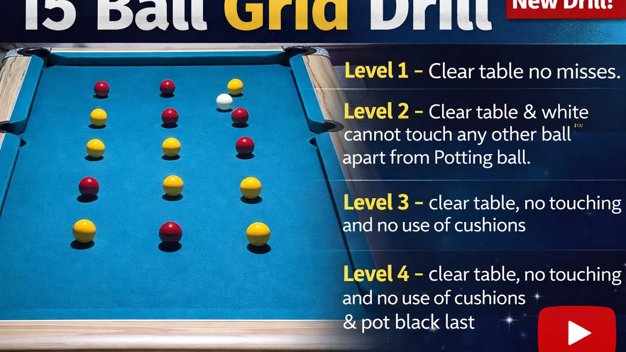 15 Ball Grid Drill (8ball Pool Drill) - YouTube