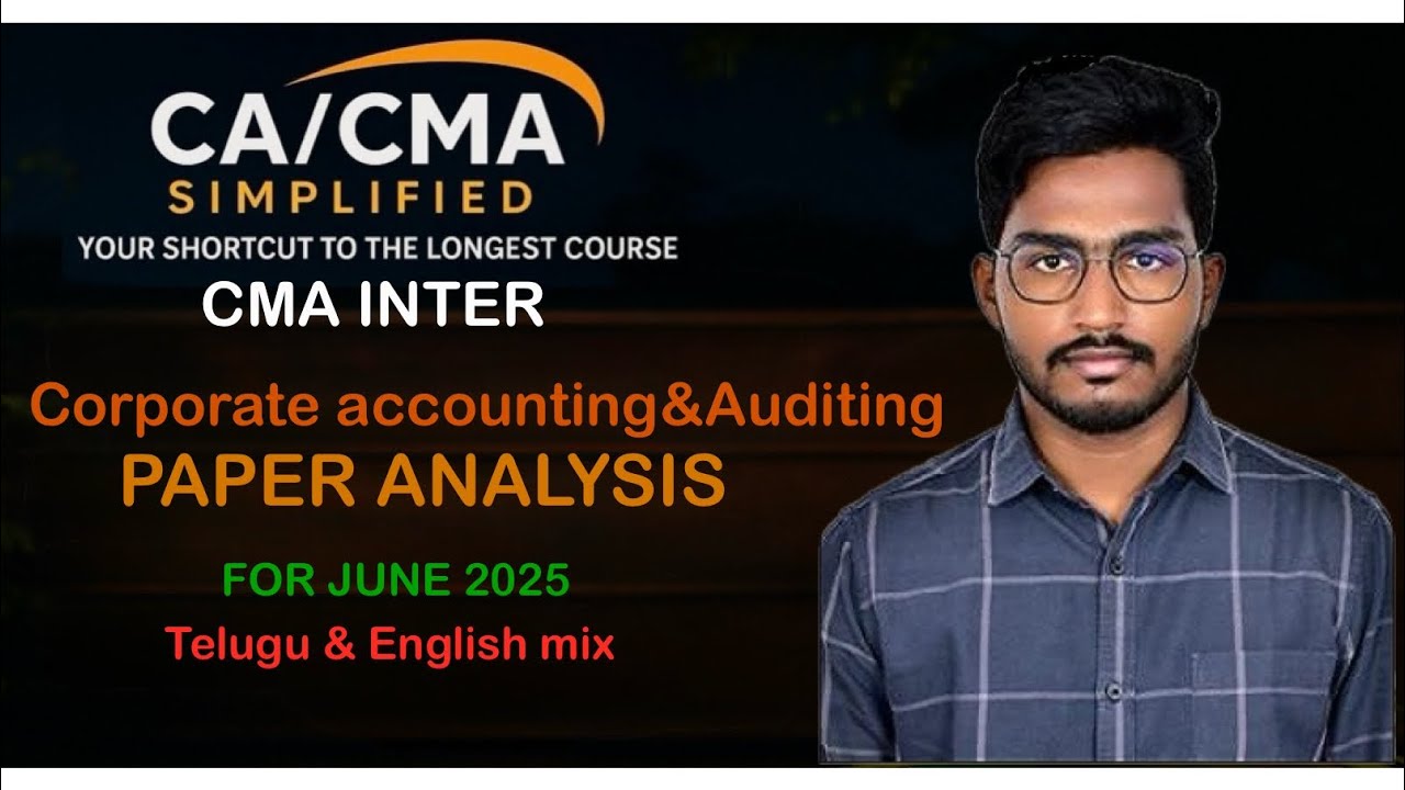CMA INTER CORPORATE ACCORDING and AUDITING PAPER ANALYSIS by CA/ CMA ...