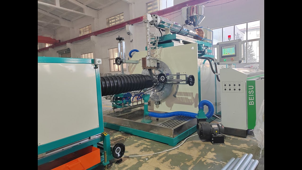 Glue melting extruder of HDPE Polyethylene Structure wall spiral wound ...