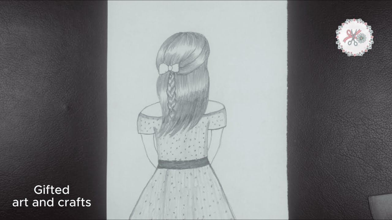 How to Draw a Beautiful Girl from the Back Easy Drawing Tutorial - YouTube