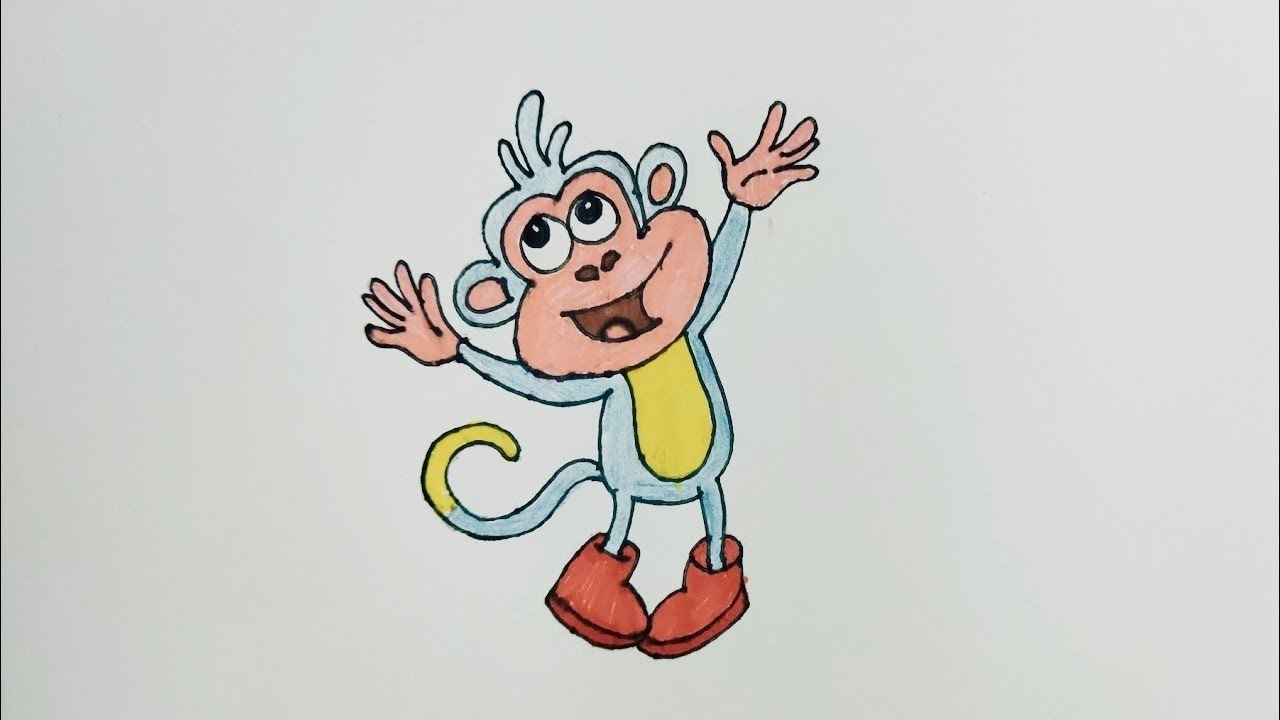 How to draw Bujji? #dorabujji #dora #bujji #monkey #drawing #kidsvideo ...