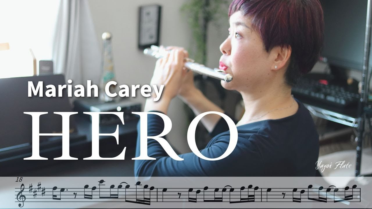 Hero - Mariah Carey | Flute Cover + flute sheet music - YouTube