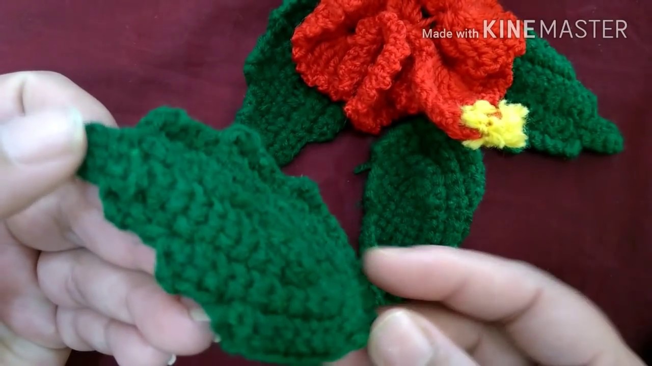 How To Crochet Hibiscus Flower s Leaf In Marathi With English how-to-crochet-hibiscus-flower-s-leaf-in-marathi-with-english