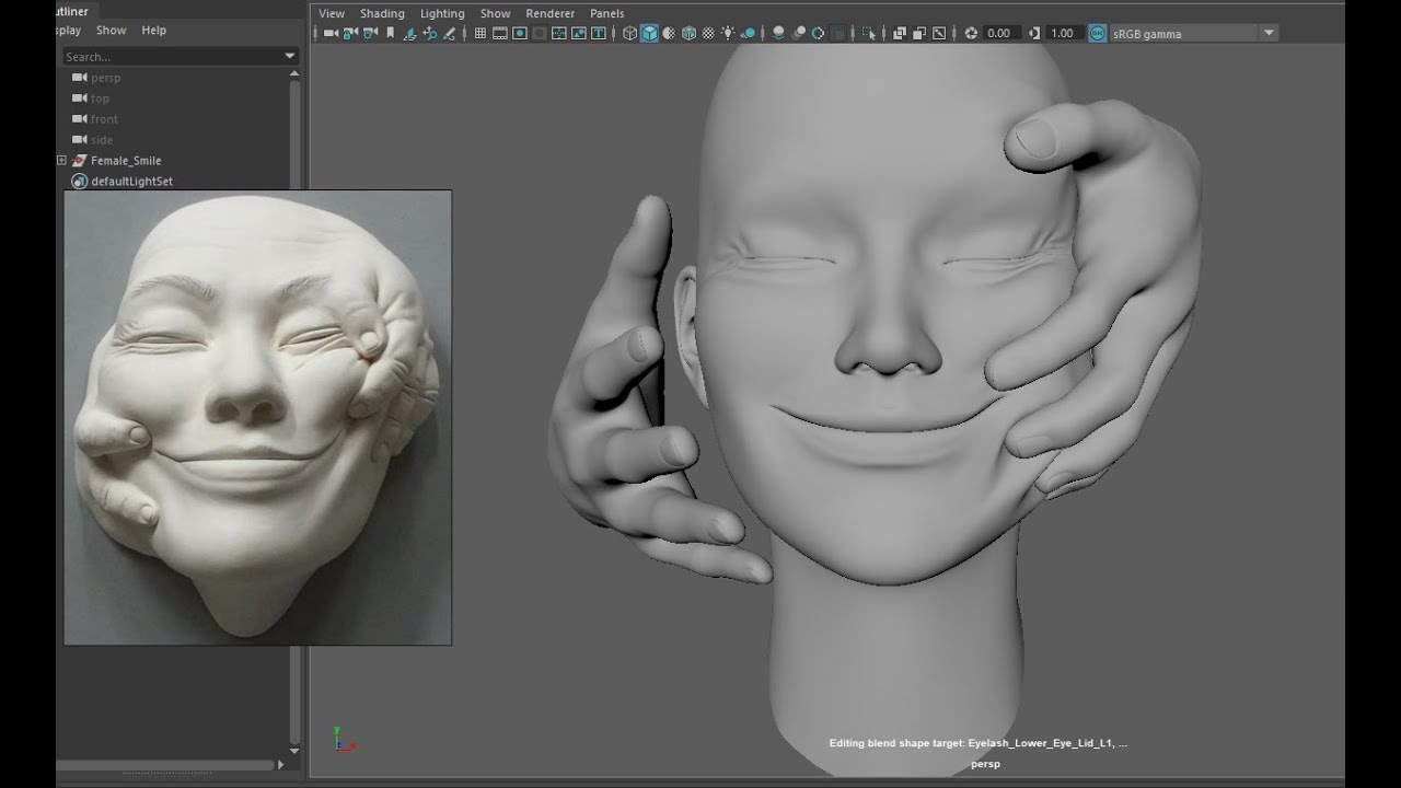 Maya Blendshape face Expression - YouTube