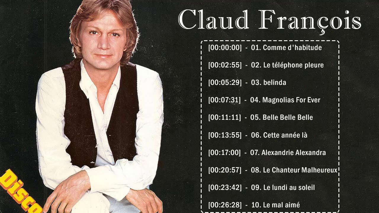 Les Plus Belles Chansons de Claude Francois ♫ Claude Francois Greatest ...