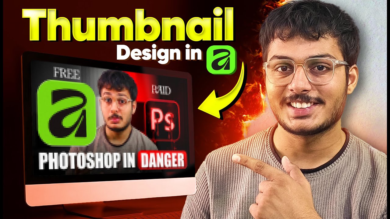 Create Viral YouTube Thumbnail Design in Affinity by Canva🔥 | Easy Step ...