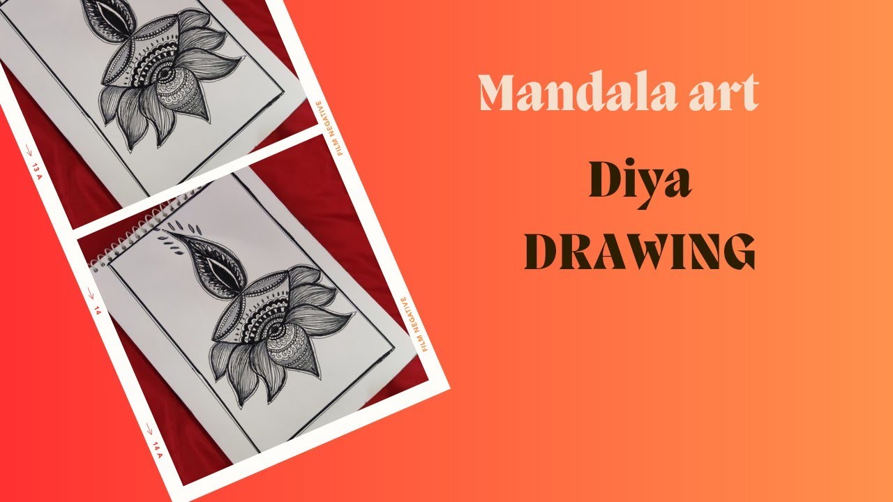 Haw To Draw a Diya ||| mandala art ||| Dipawali Drawing - YouTube