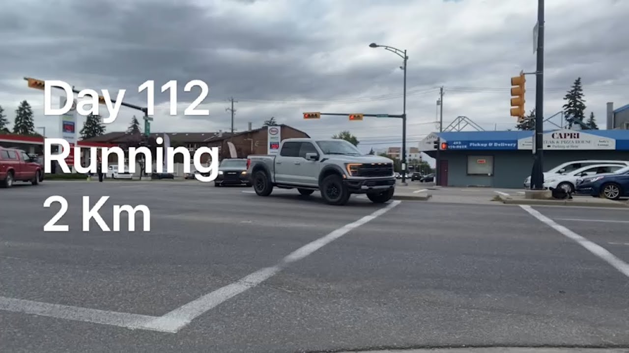 Day 112 Running In Canada Calgary 2 Km - YouTube