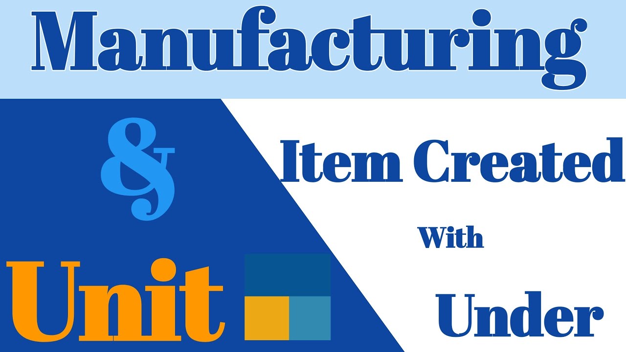 How To Manufacturing Item Created With Under & Unit!! - YouTube