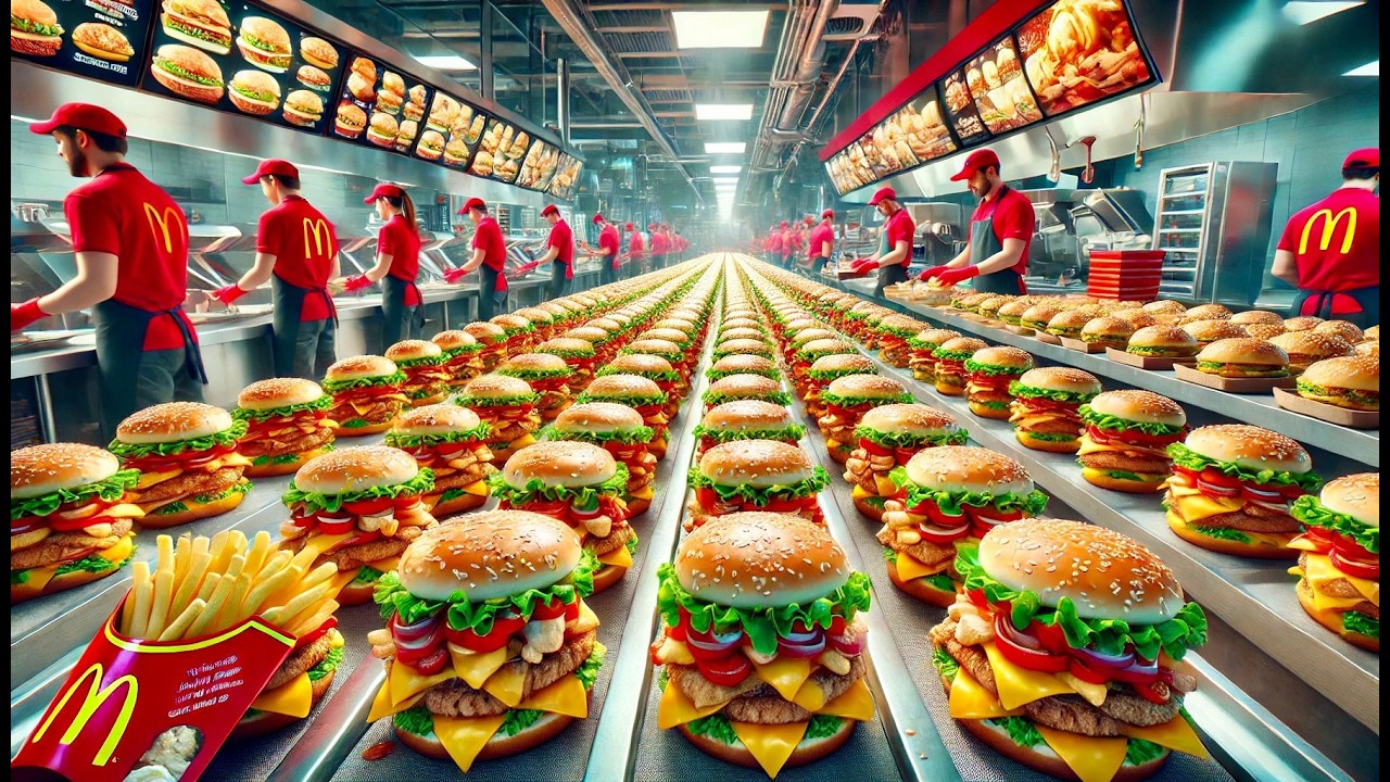 HOW McDONALD'S BURGERS ARE MADE 🍔 | FACTORY PROCESS 🏭 - YouTube